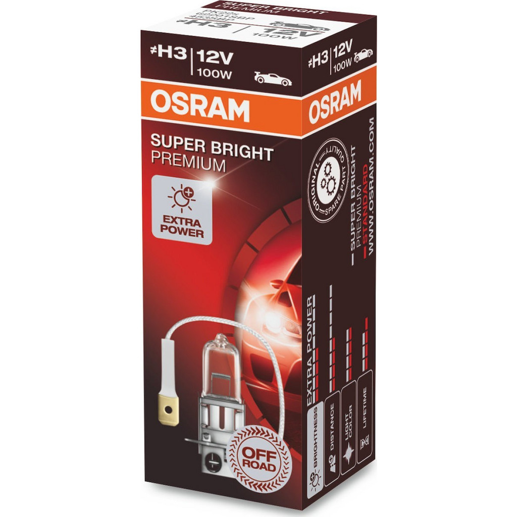 Osram H3 Super Bright Premium 12V 100W 1τμχ | BestPrice.gr