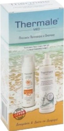 Thermale Med Sunscreen Face Cream SPF50 75ml + Face Cleansing Soap ...