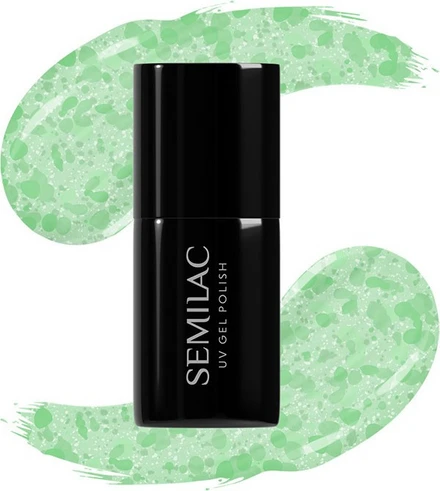 Semilac 494 Frozen Pistachios Glitter Ημιμόνιμο Βερνίκι Νυχιών 7ml ...