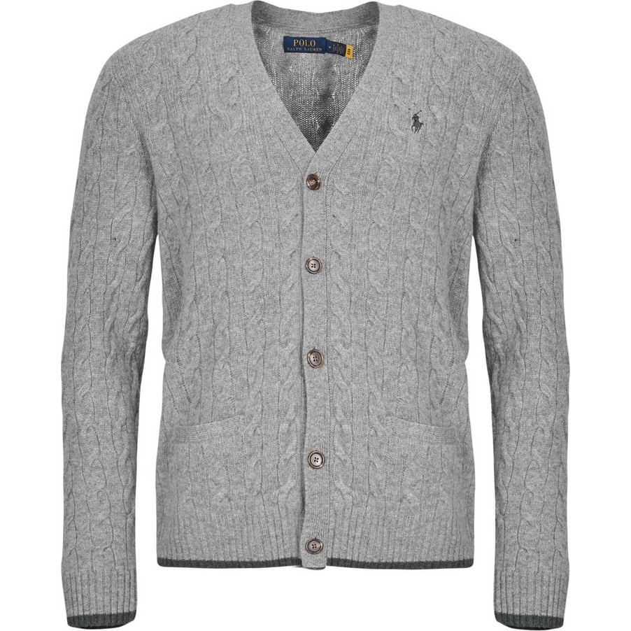 Polo Ralph Lauren Ανδρική Ζακέτα Πλεκτή με Κουμπιά Γκρι 710949808-005 ...
