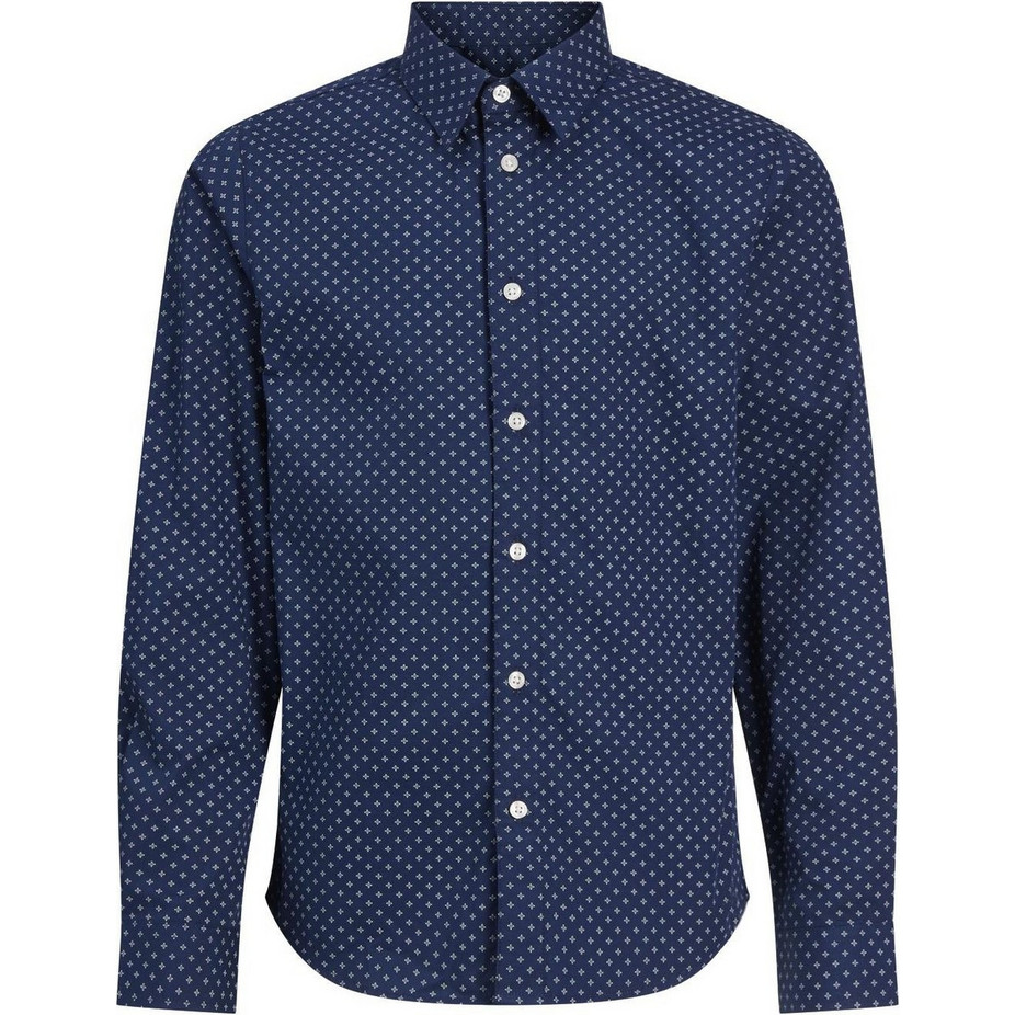 Jack & Jones Ανδρικό Πουκάμισο Βαμβακερό Μακρυμάνικο Κανονική Γραμμή ...