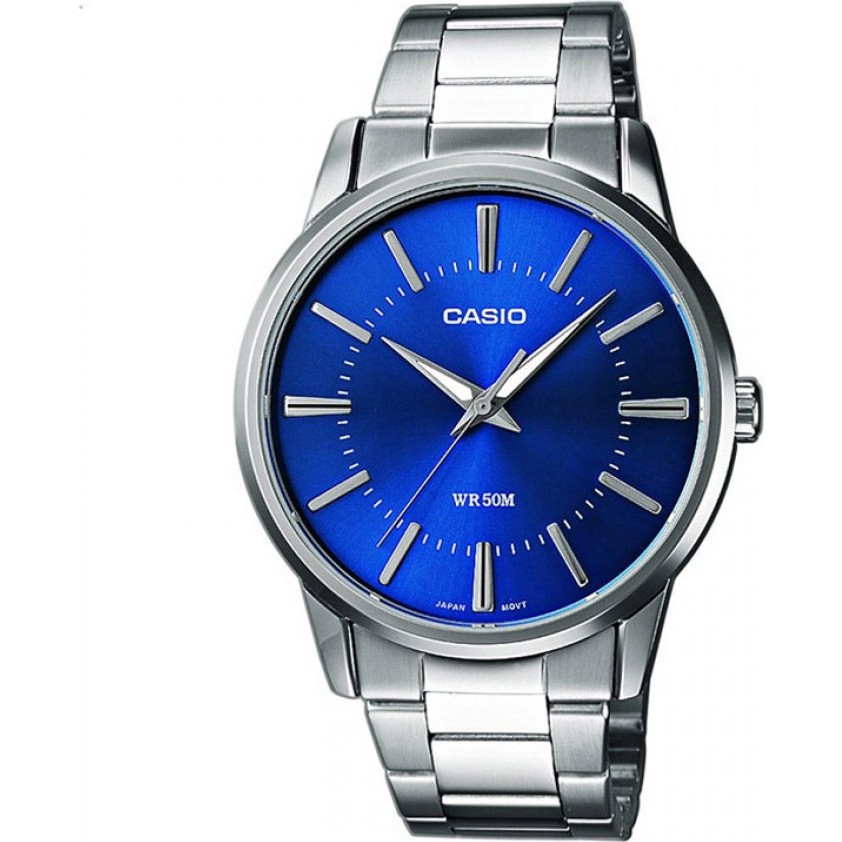 Casio Neobrite Ανδρικό Ρολόι με Ασημί Μεταλλικό Μπρασελέ MTP-1303D ...