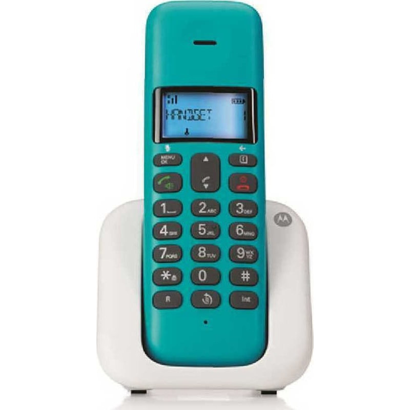 Motorola T301 Ασύρματο Τηλέφωνο με Ανοιχτή Ακρόαση Τιρκουάζ | BestPrice.gr