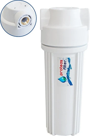 Proteas Filter 10" Μονό Φίλτρο Νερού Κάτω Πάγκου 1/2" με Πλαστικό ...
