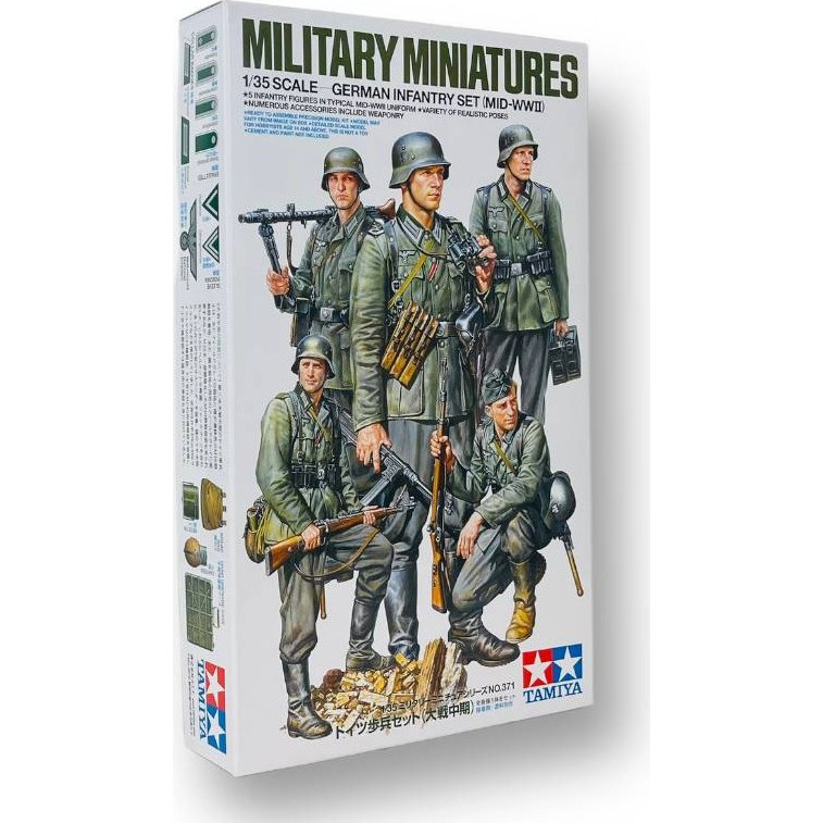 Tamiya Military Miniatures German Infantry Mid-WWII Πλαστική Φιγούρα ...