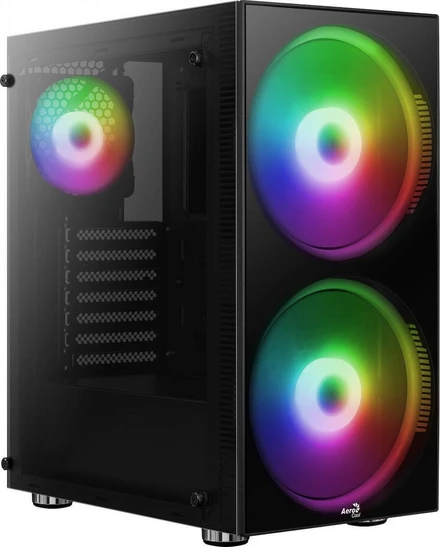 Aerocool Python Gaming Midi Tower Κουτί Υπολογιστή RGB με Πλαϊνό ...