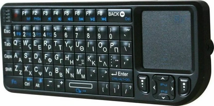 Riitek Rii Mini X1 Black Ασύρματο Πληκτρολόγιο με TouchPad | BestPrice.gr