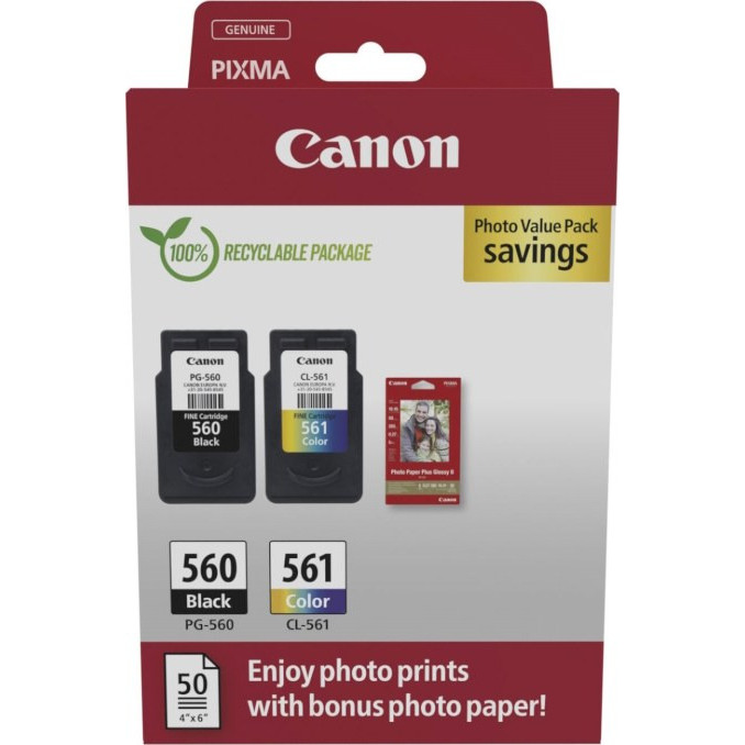 Canon PG-560 & CL-561 Black & Color Photo Value Pack 2 Μελανιών ...