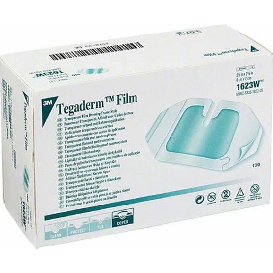 3M Tegaderm Film Αυτοκόλλητα Επιθέματα με Εγκοπή 6x7cm 100τμχ ...