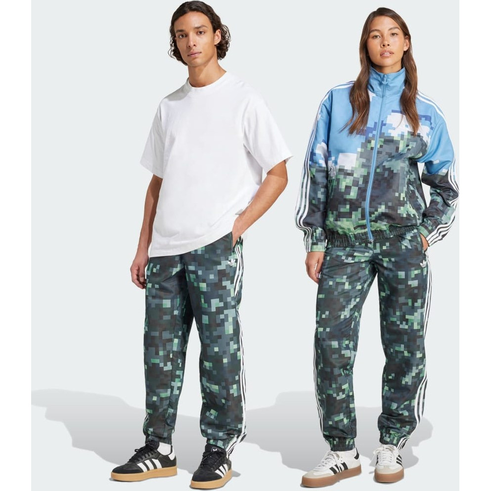 Adidas Originals x Minecraft Ανδρικό Σετ Φόρμας με Λάστιχο Πετρόλ ...