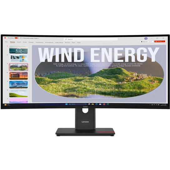 Lenovo ThinkVision T34WD-40 Ultrawide VA HDR Curved Monitor 34 ...