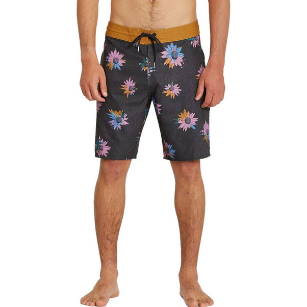 Volcom Natural Visions Stoney 19 Ανδρικό Μαγιό Σορτς Floral Μαύρο ...