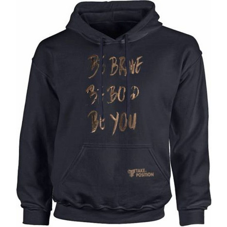 Takeposition Be Brave Παιδικό Φούτερ με Κουκούλα Μαύρο 811-5004-01 ...