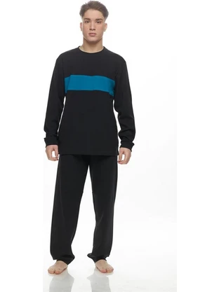 Galaxy Χειμωνιάτικες Ανδρικές Πιτζάμες Βελουτέ Ανθρακί 805-25 | BestPrice.gr