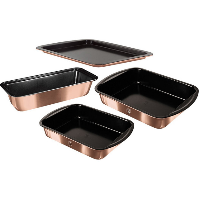 Berlinger Haus Metallic Line Rose Gold Edition Σετ Ταψιά Αλουμινίου με ...