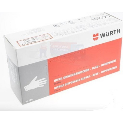 Wurth Γάντια Νιτριλίου Μπλε 100τμχ | BestPrice.gr