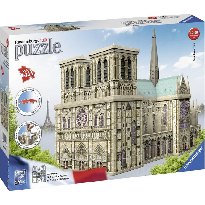 Puzzle Ravensburger Παναγία των Παρισίων 3D 324 Κομμάτια | BestPrice.gr