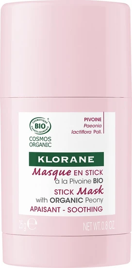 Klorane Organic Peony Stick Μάσκα Προσώπου για Καταπράυνση με Αργκάν ...