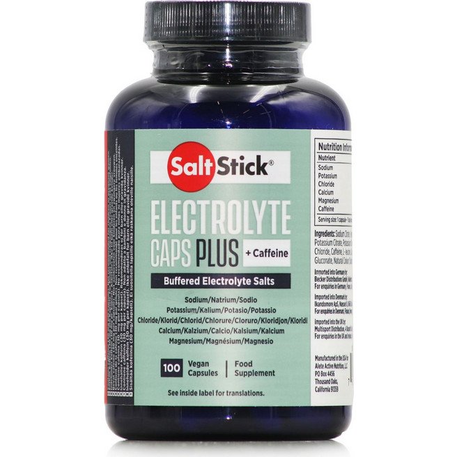 Saltstick Plus Cafeine Buffered Electrolyte Salts 100 Κάψουλες ...