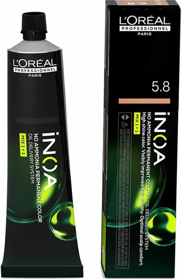 L'Oreal Professionnel Inoa No Ammonia 5.8 Μόνιμη Βαφή Μαλλιών Χωρίς ...