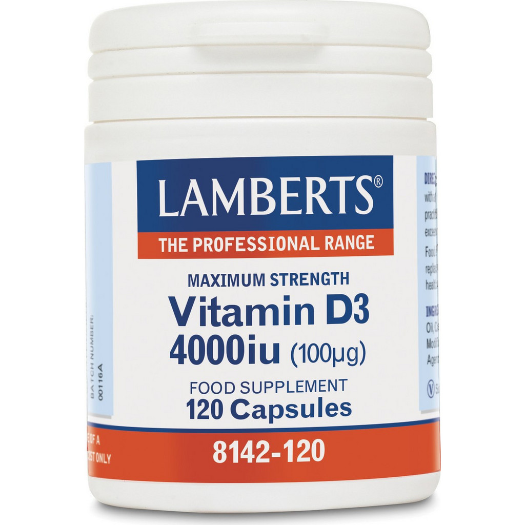 Lamberts Vitamin D3 4000iu 100μg 120 Κάψουλες | BestPrice.gr