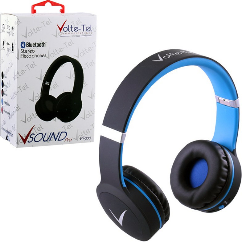 Volte-Tel VT900 Ασύρματα Bluetooth Ακουστικά Over Ear Μπλε | BestPrice.gr