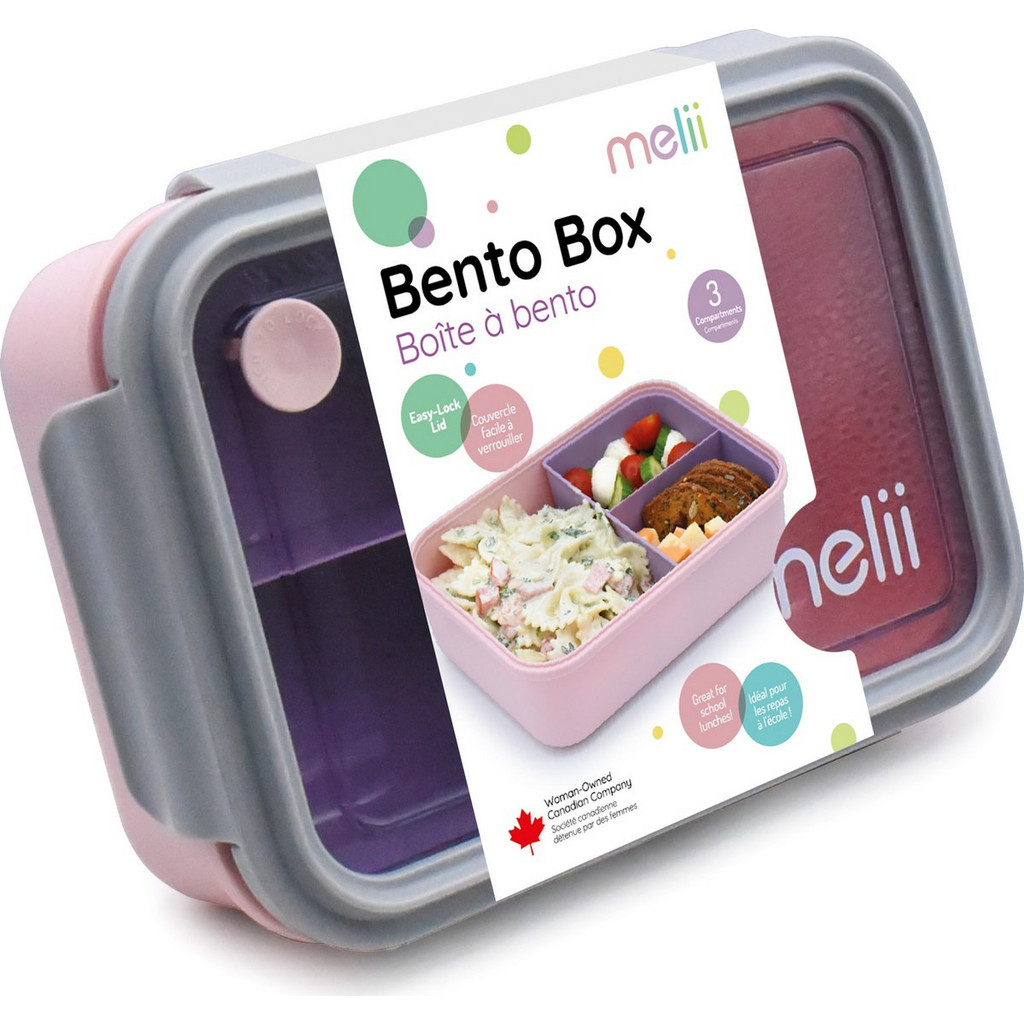 Melii Bento Box Πλαστικό Παιδικό Δοχείο Φαγητού Ροζ 1.25lt | BestPrice.gr