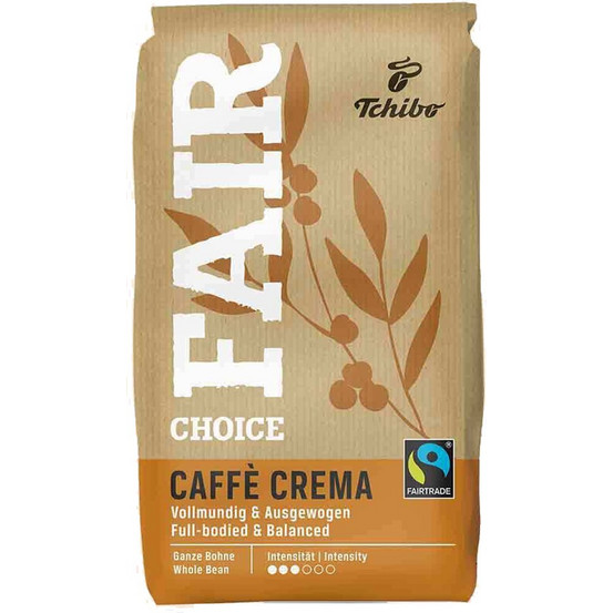 Tchibo Fair Choice Caffe Crema Καφές Espresso σε Κόκκους Φουντούκι 1kg ...