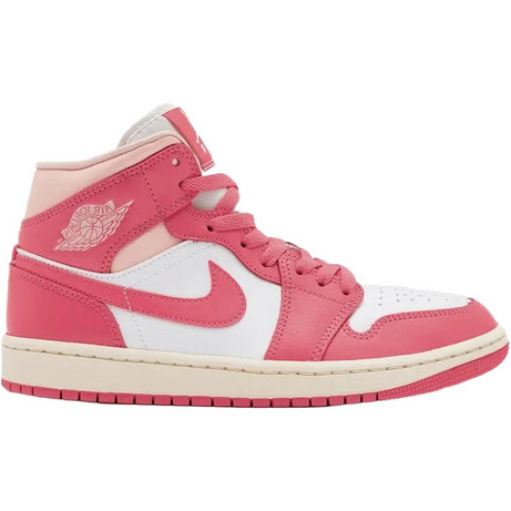 Jordan Air 1 Mid Γυναικεία Sneakers Μποτάκια Λευκά Ροζ BQ6472-186 ...