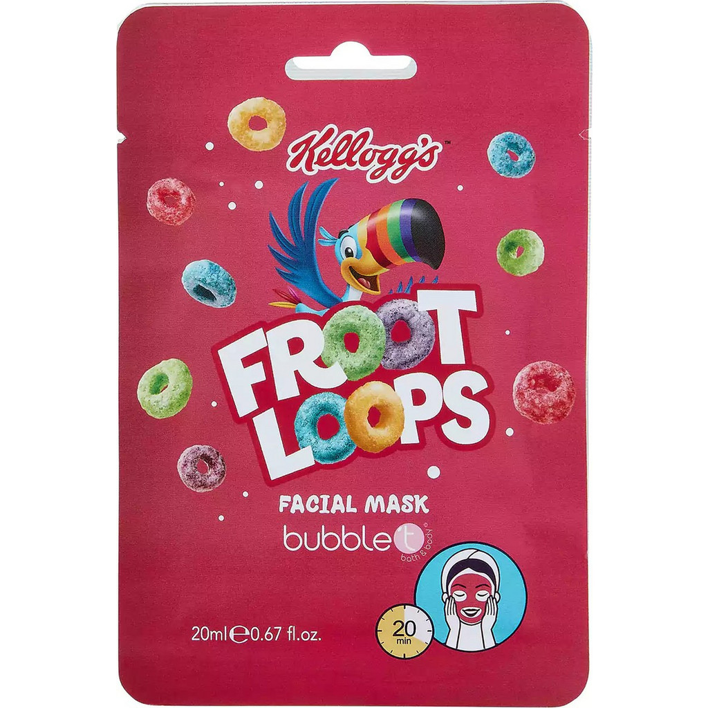 Bubble T Kellogg's Froot Loops Sheet Μάσκα Προσώπου για Ενυδάτωση ...