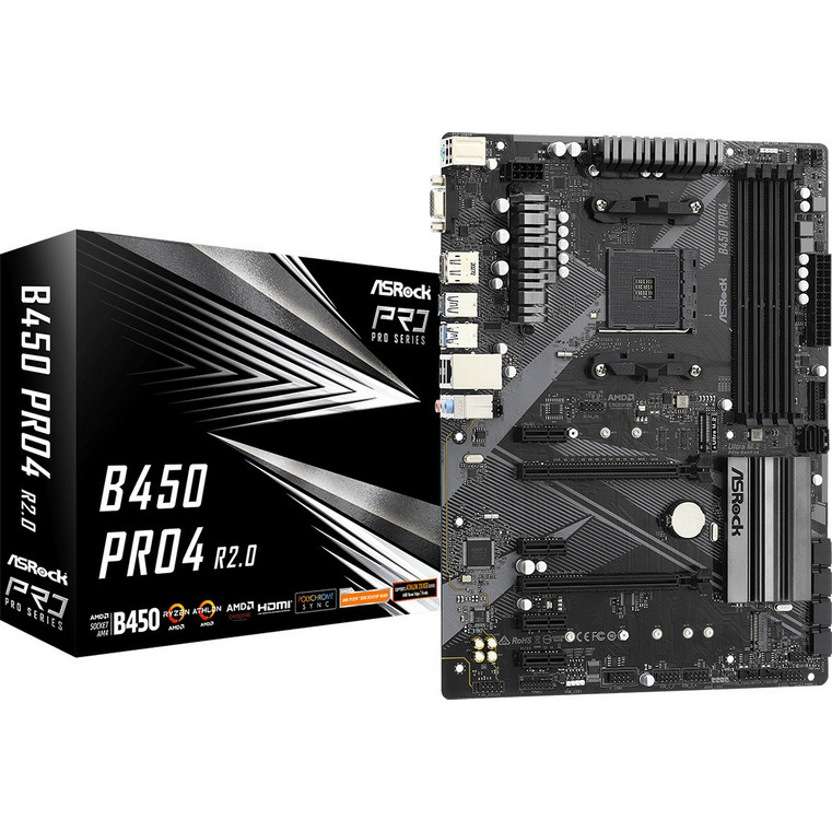 Asrock B450 Pro4 R2.0 Motherboard ATX με AMD AM4 Socket | BestPrice.gr