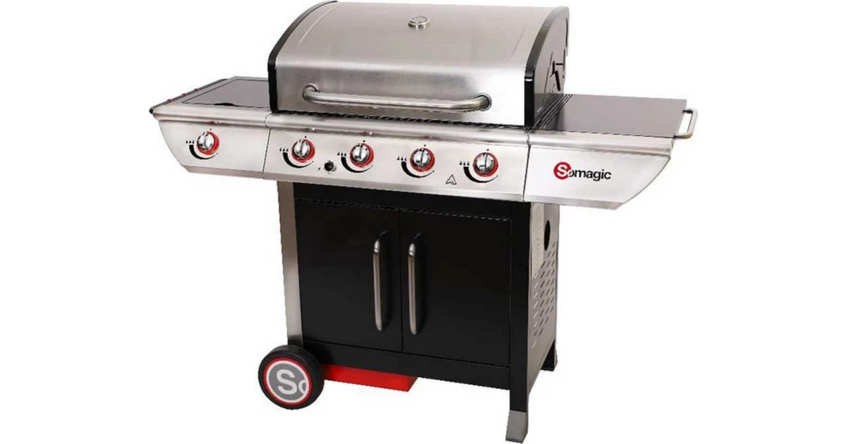 Somagic Manhattan 450GPI Ψησταριά Υγραερίου με 4 Εστίες και Πλαϊνό Μάτι ...