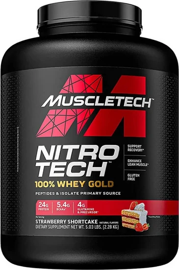 MuscleTech Nitro Tech Whey Gold Strawberry Shortcake Πρωτεΐνη Ορού ...