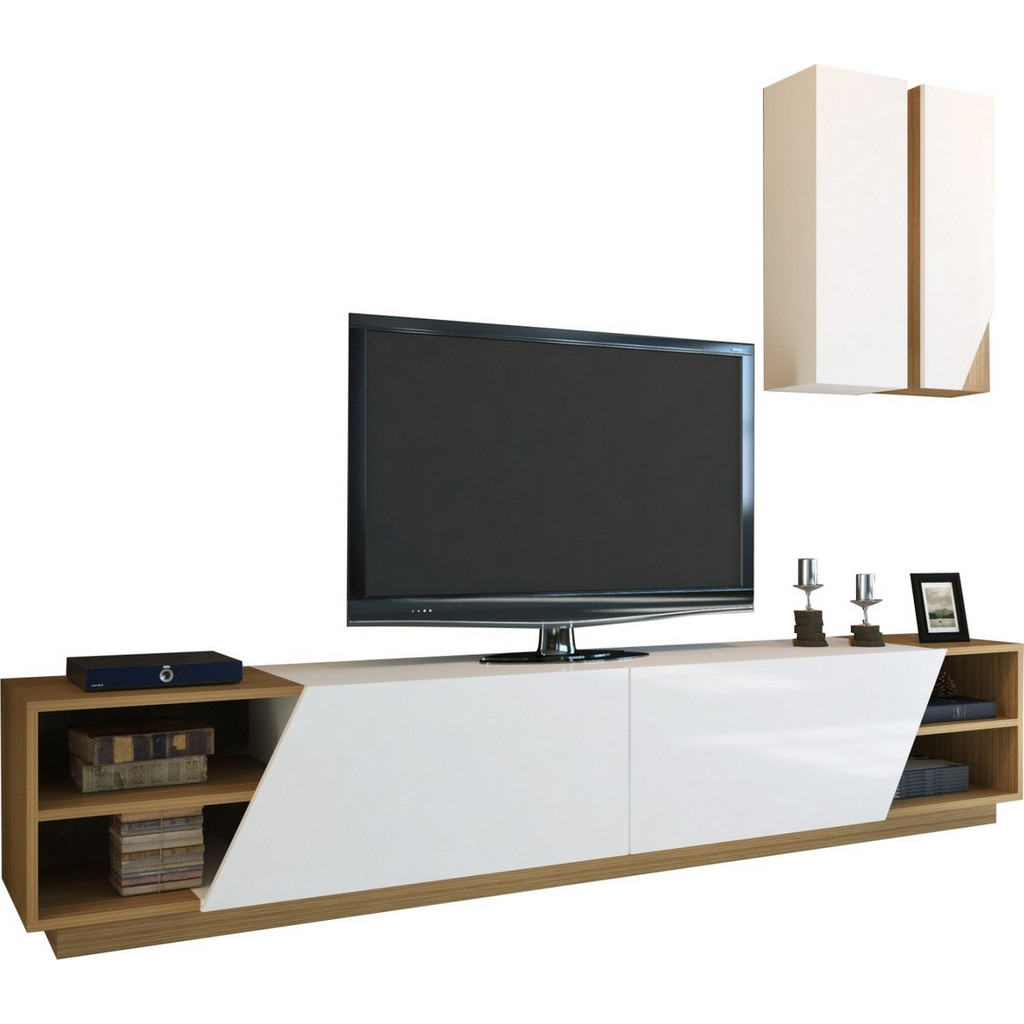 HomeMarkt Έπιπλο Τηλεόρασης Ξύλινο Καρυδί Μ240xΠ37.5xΥ47cm HM9439.01 ...