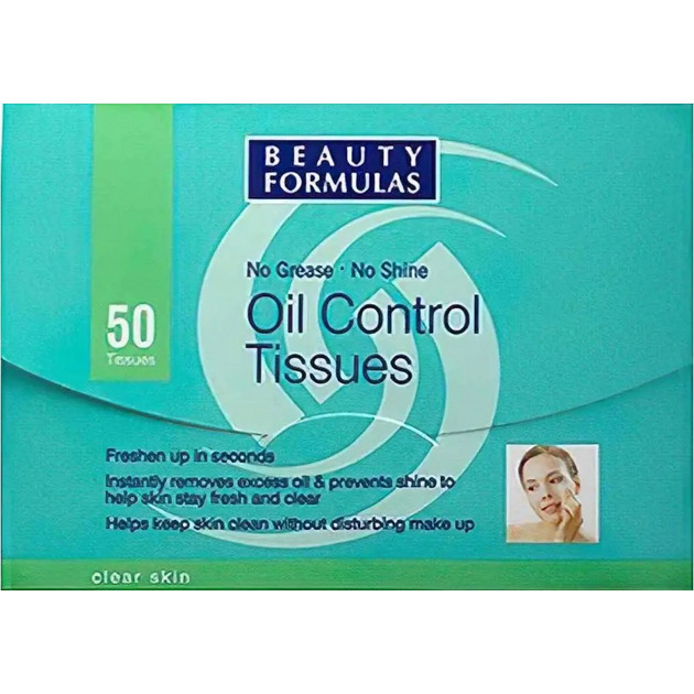 Beauty Formulas Oil Control Tissues Ενυδατικά Μαντηλάκια Τόνωσης ...
