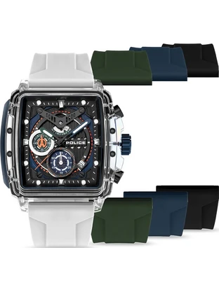 Police Rangy Ανδρικό Ρολόι Χρονογράφος με Μαύρο Δερμάτινο Λουράκι ...