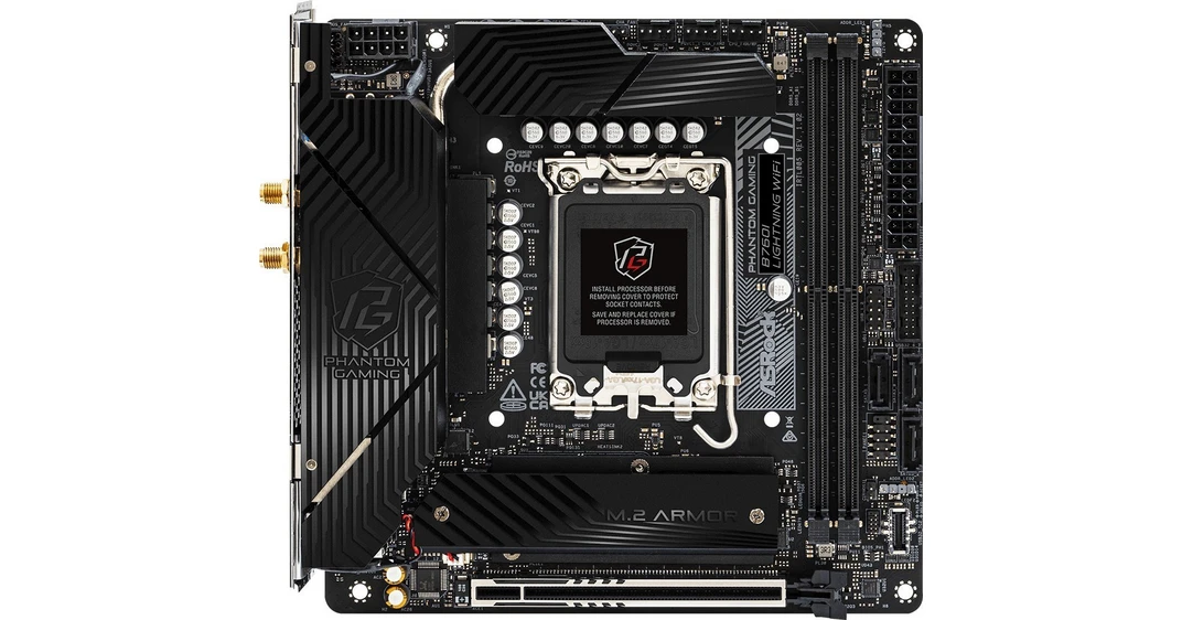 Asrock B760I Lightning WiFi Motherboard Mini ITX με Intel 1700 Socket ...
