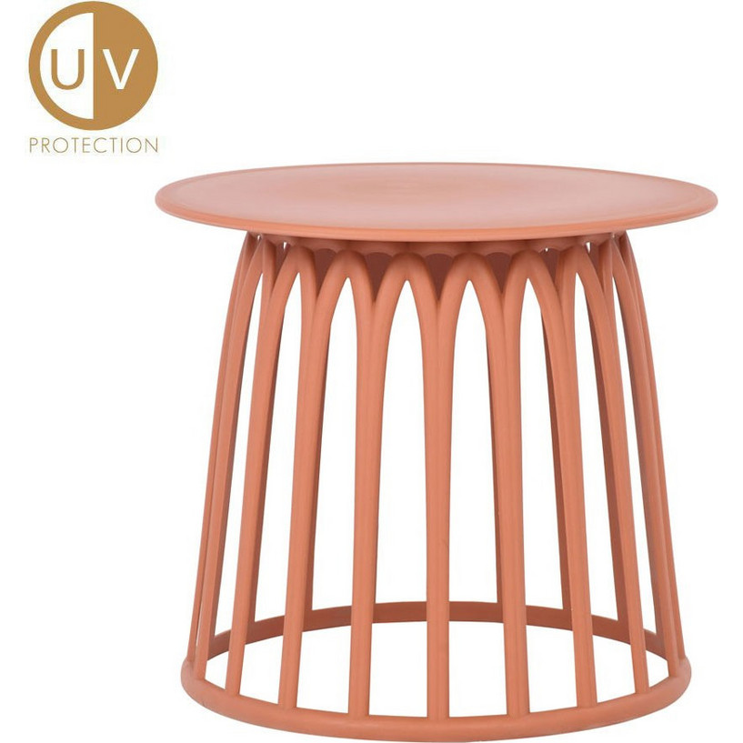 Liberta Basket Στρογγυλό Τραπεζάκι Κήπου Πολυπροπυλενίου Εκρού 50x44cm ...