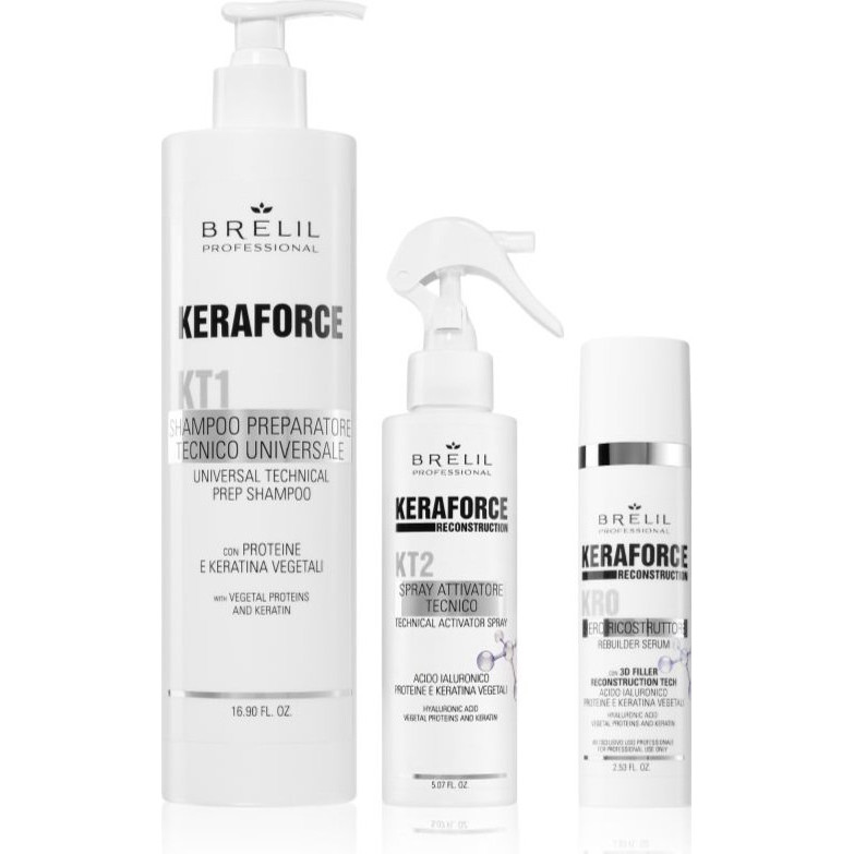 Brelil Keraforce Σετ Θεραπείας Μαλλιών Serum 75ml + Spray 150ml ...