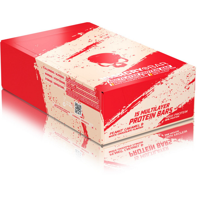 Genius Nutrition Warcry Multilayer Protein Bar Peanut Caramel & White ...