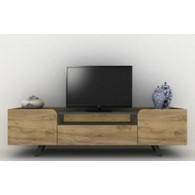 Avant Garde Έπιπλο Τηλεόρασης Μοριοσανίδα Καρυδί Μ200xΠ45xΥ55cm Oliver ...