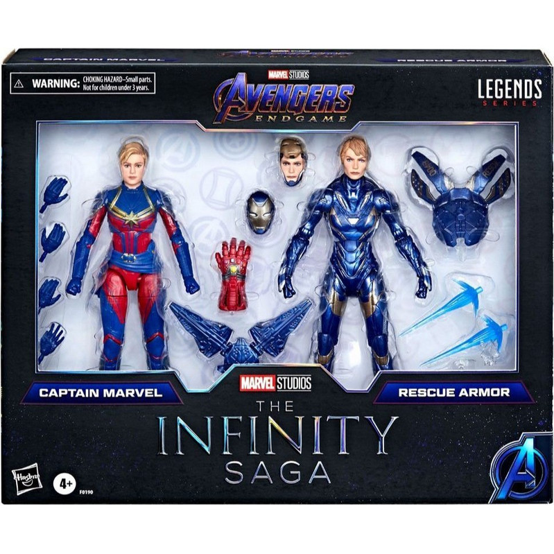 Hasbro Marvel Legends Avengers Endgame Captain Marvel & Rescue Armor ...