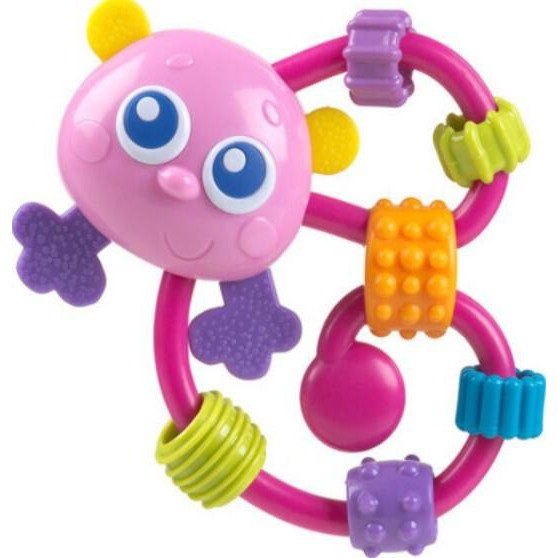 Playgro Curly Critter Ροζ Κουδουνίστρα Κρίκος για 3+ Μηνών | BestPrice.gr