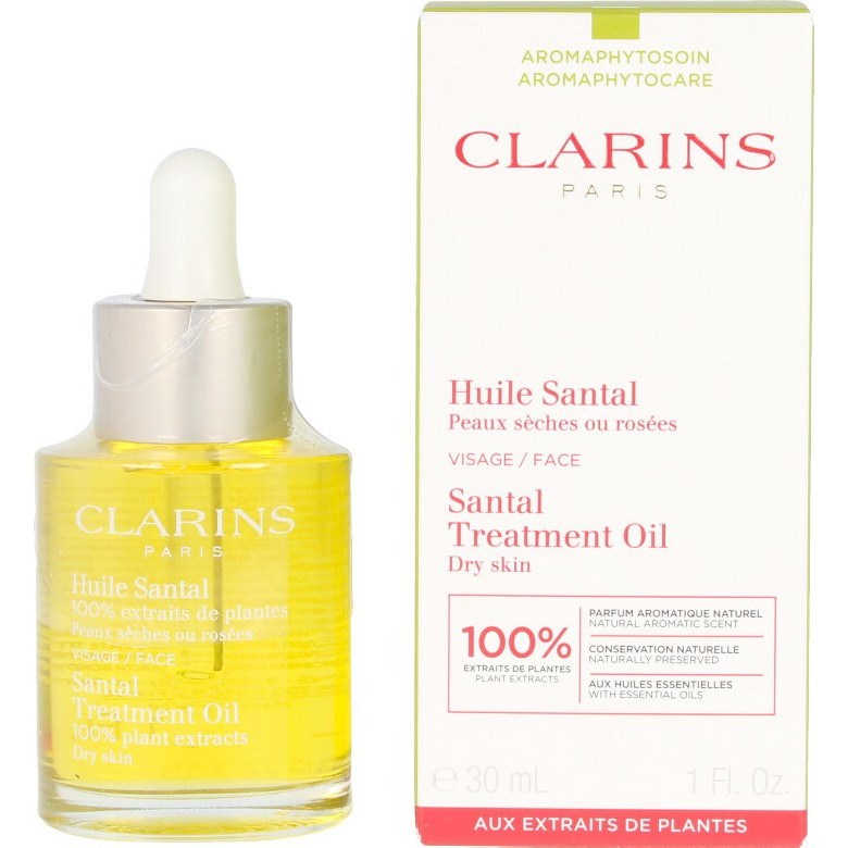 Clarins Santal Face Treatment Oil Βιολογικό Ενυδατικό Λάδι Προσώπου για ...