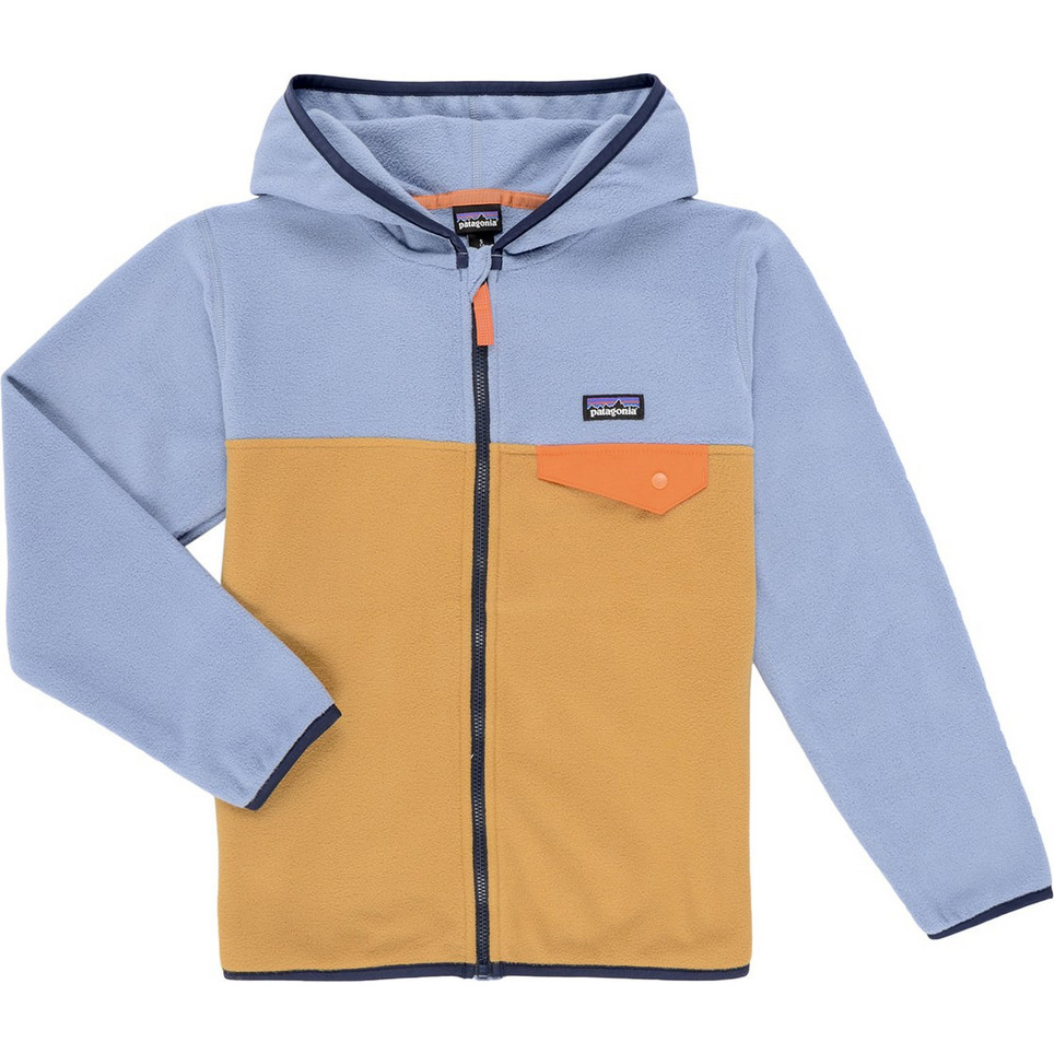 Patagonia Παιδική Ζακέτα Fleece με Κουκούλα και Φερμουάρ Γαλάζια ...