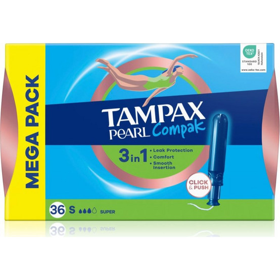 Tampax Pearl Compak Super Ταμπόν με Απλικατέρ για Αυξημένη Ροή 3 ...