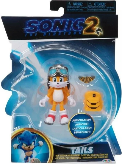 Jakks Pacific Sonic The Hedgehog 2 Movie Articulated Tails & Backpack ...
