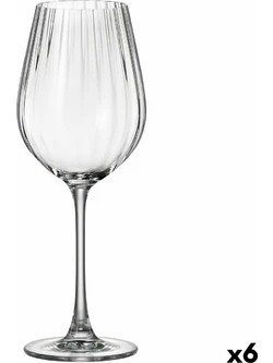 Bohemia Crystal Σετ Ποτήρια Κρασιού Κρυστάλλινα Κολωνάτα Columba Optic ...