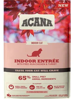 Acana Indoor Entree Adult Sterilised with Free-Run Chicken & Turkey 4 ...