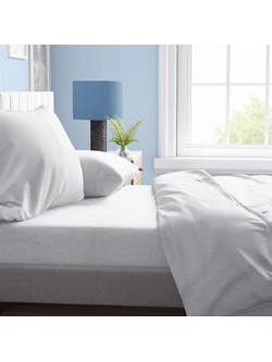 Dimcol Σετ Σεντόνια King Size Βαμβακερά 240x270 Solid 498 Sky ...